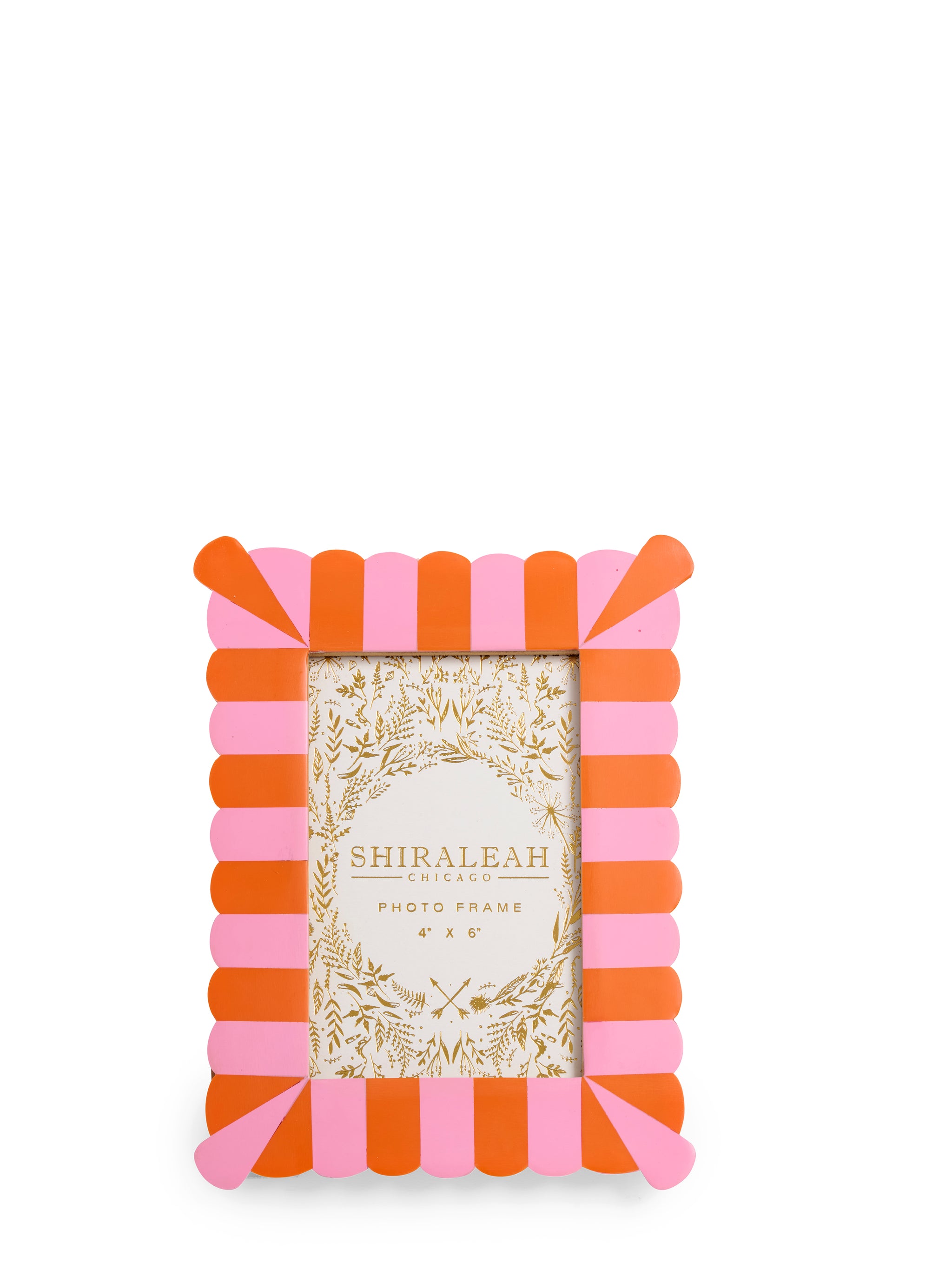 Shiraleah Viva 4" x 6" Scalloped Picture Frame, Orange
